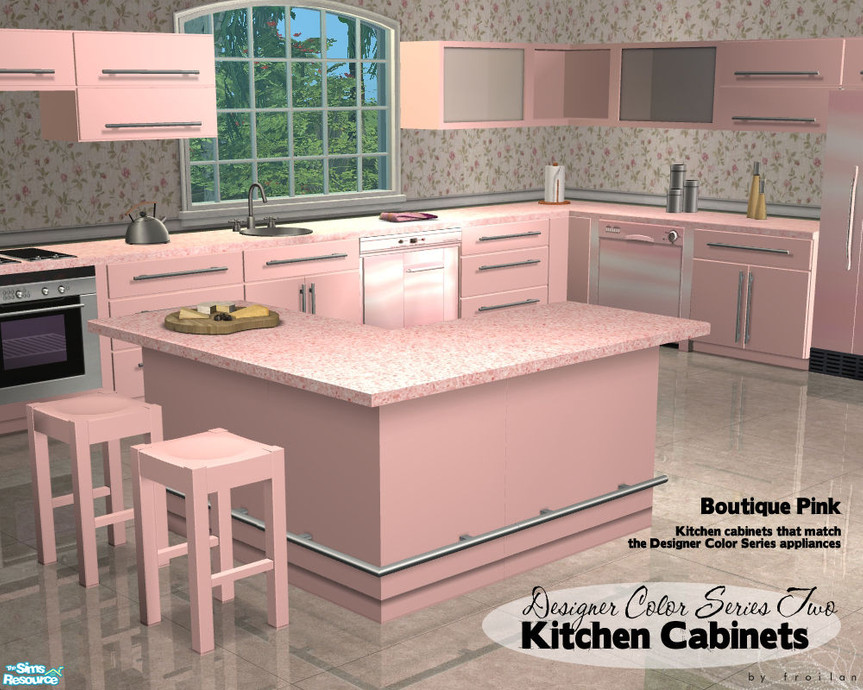 The Sims Resource | Designer Series Two Kitchen Counters - Boutique Pink