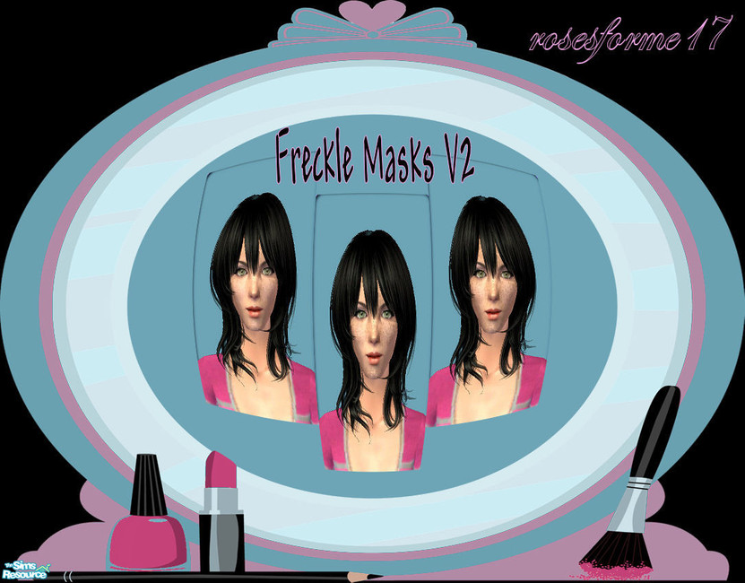 The Sims Resource - Freckle Masks V2