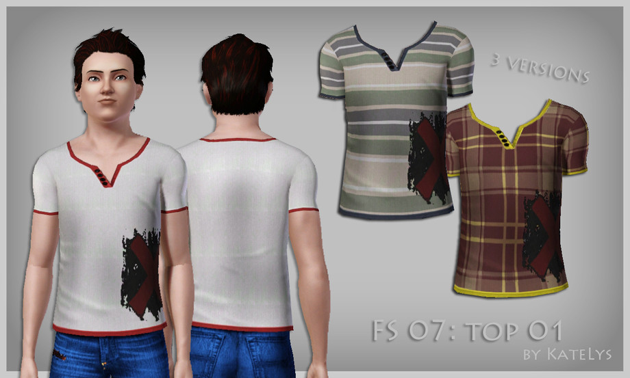 The Sims Resource | Fashion set 07- male top 01