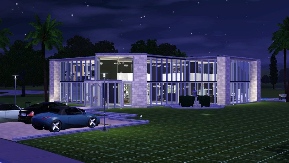 The Sims Resource | Modern Glass Mansion