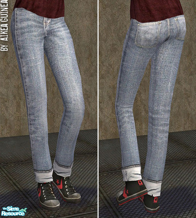 The Sims Resource | Jeans with Sneakers for Adult Males