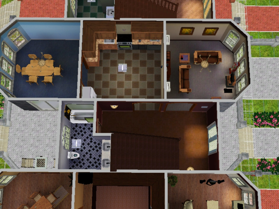 The Sims Resource | London Houses 3 in 1