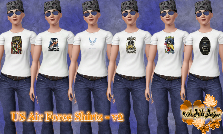 The Sims Resource | USAF Shirts - Female v2