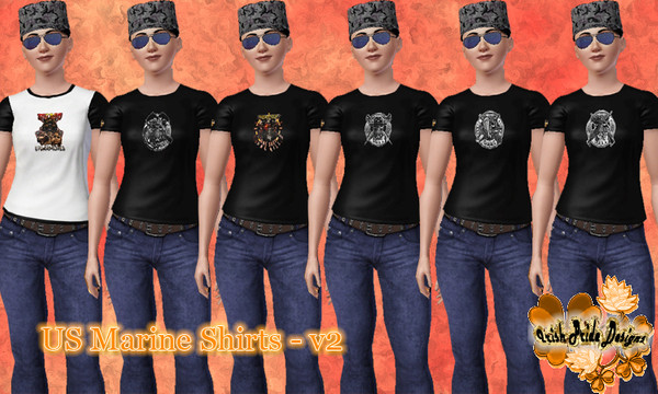 The Sims Resource - US Marine Shirts - Female v2