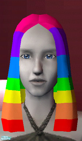 The Sims Resource - Rainbow hair