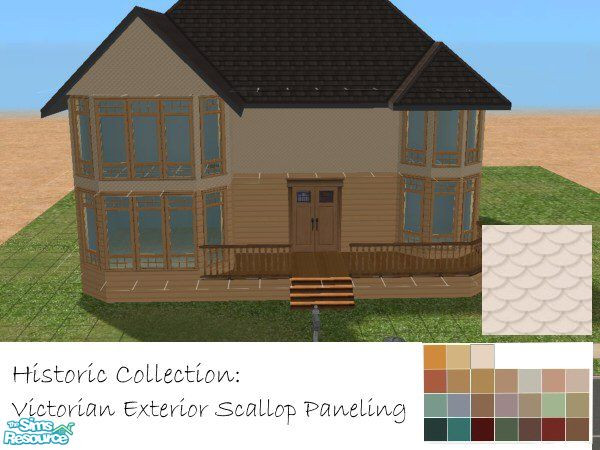 The Sims Resource | Victorian Exterior Scallop Paneling