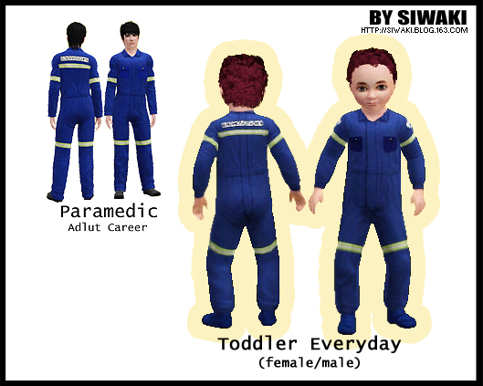The Sims Resource - Cute Toddler Paramedic (female/male)everyday