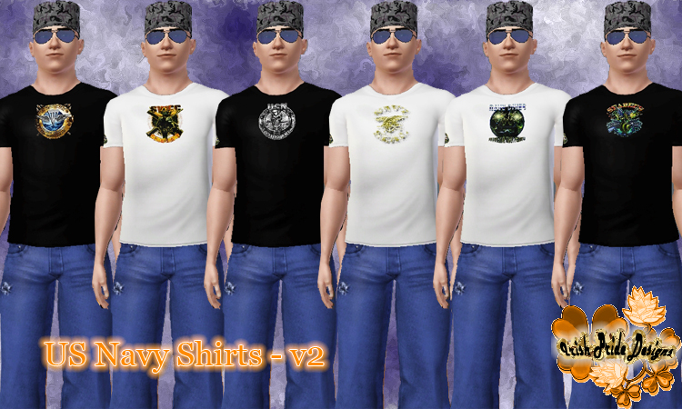 The Sims Resource - US Navy Shirts - Male v2