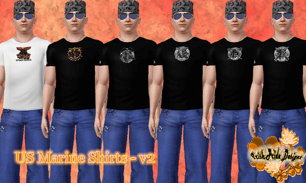 The Sims Resource - US Marine Shirts - Male v2