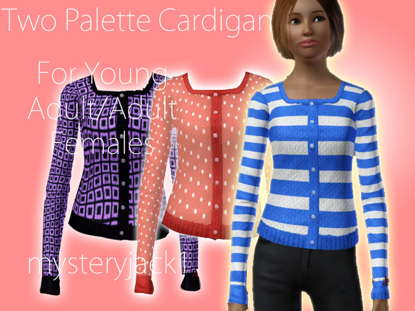 The Sims Resource | Two Palette Knitted Cardigan