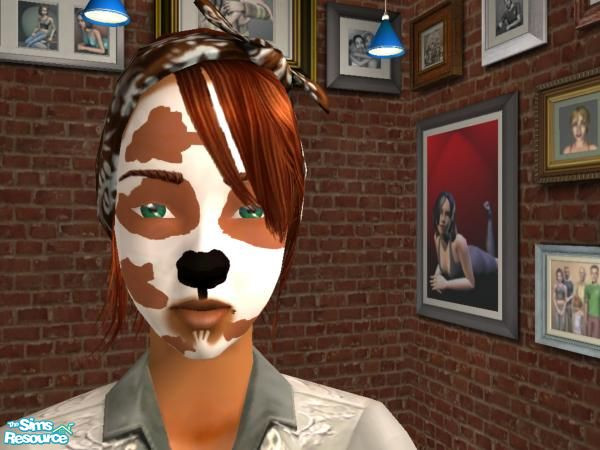 The Sims Resource | Puppy dog face paint
