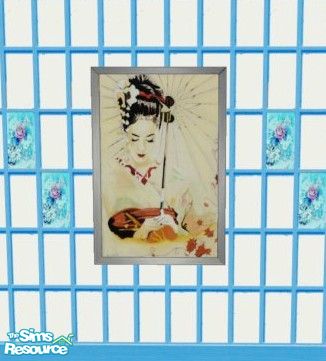 The Sims Resource - Geisha Blue Bedroom - Painting