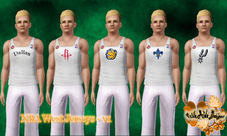 The Sims Resource - NBA West Jerseys - v1