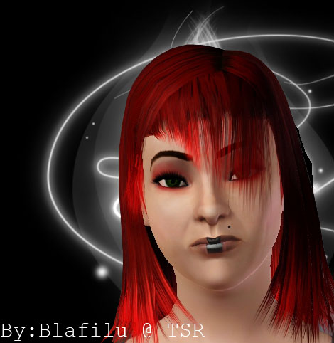 The Sims Resource | Emo Hair Longer bang