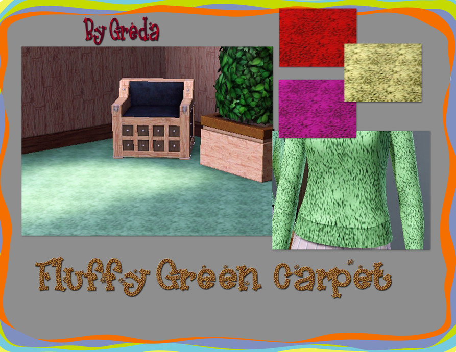 The Sims Resource - Fluffy Green Carpet