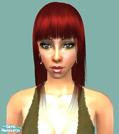 The Sims Resource | Recolors of Raonjena Sims Hair #2 - Red 2