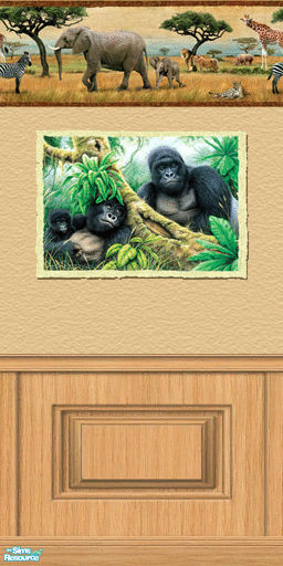 The Sims Resource | Safari Wallpaper Gorillas