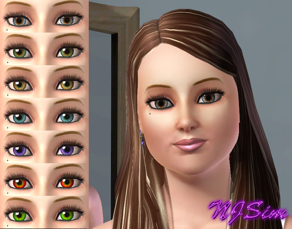 The Sims Resource | Realistic Two Tone Eyes By NJSim