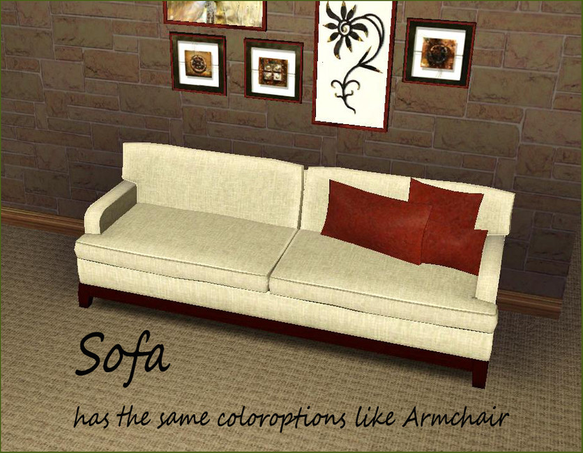 The Sims Resource - PBLiving Sofa