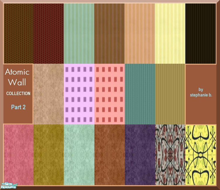 The Sims Resource - Atomic Wall Collection (Part 2)