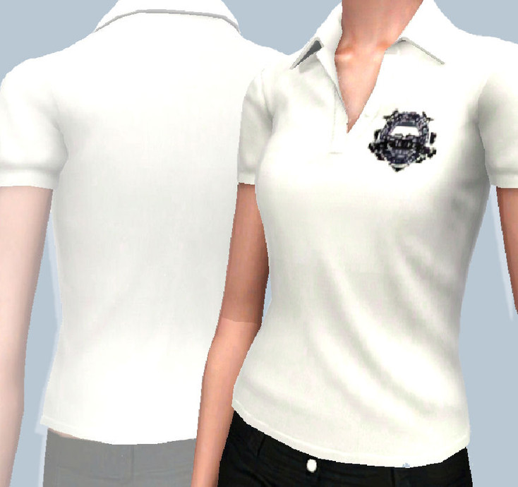 The Sims Resource | Constance Billard Uniform Polo Shirt