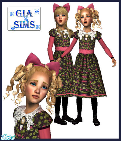 The Sims Resource | Flower victorian dress