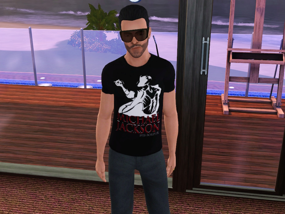 The Sims Resource | Michael Jackson T-Shirt Long