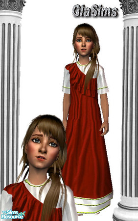 The Sims Resource - Girls Roman Set - 5f8aa63c Toga3