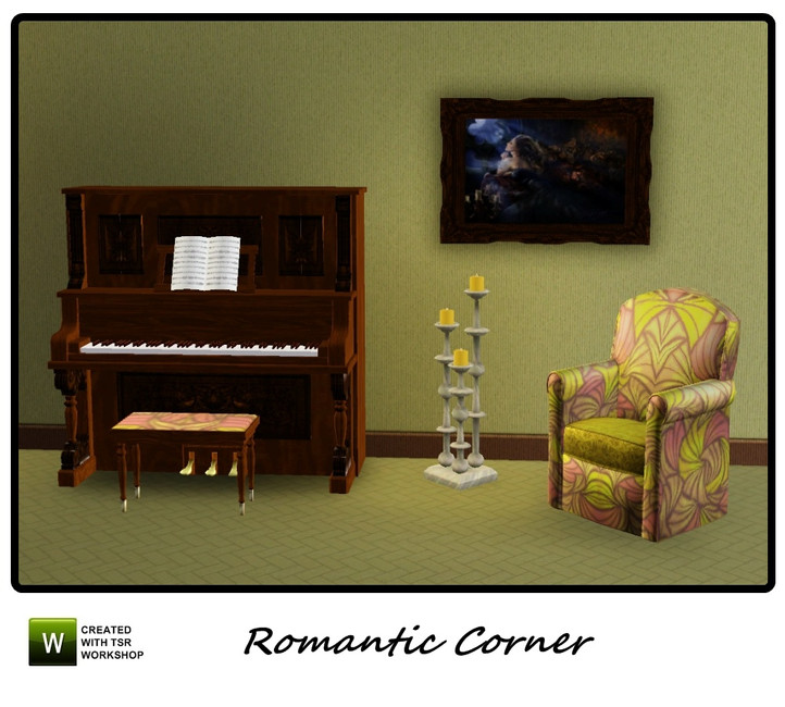 The Sims Resource - Romantic Corner Piano