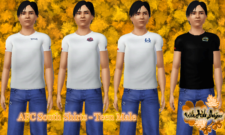 The Sims Resource | NFL Shirts - AFC South Teen