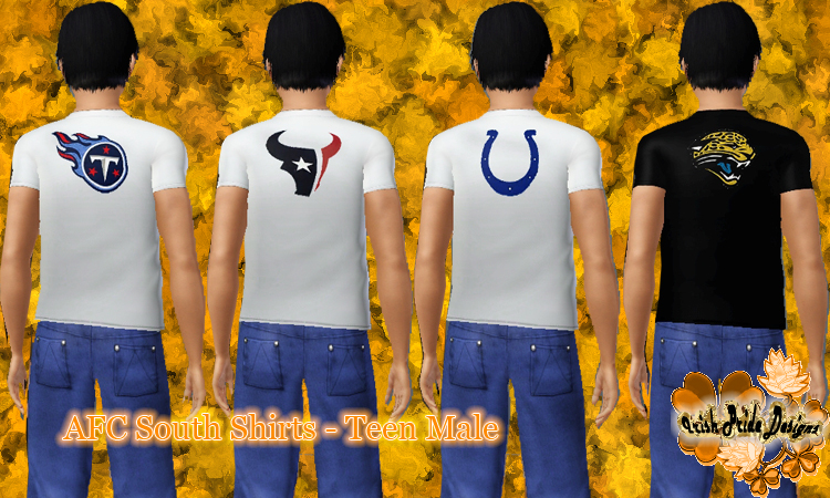 The Sims Resource | NFL Shirts - AFC South Teen