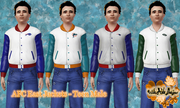 The Sims Resource - NFL Jackets - AFC East Teen
