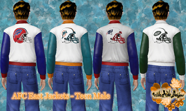 The Sims Resource - NFL Jackets - AFC East Teen