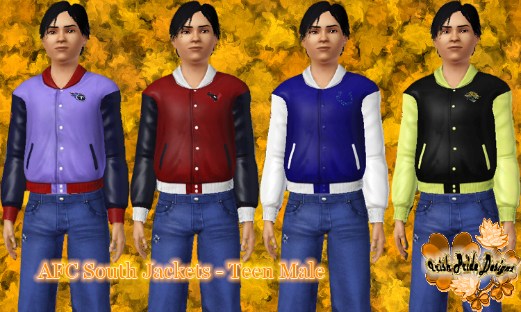 The Sims Resource | NFL Jackets - AFC South Teen
