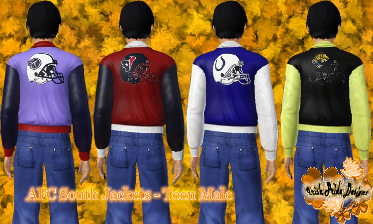 The Sims Resource | NFL Jackets - AFC South Teen