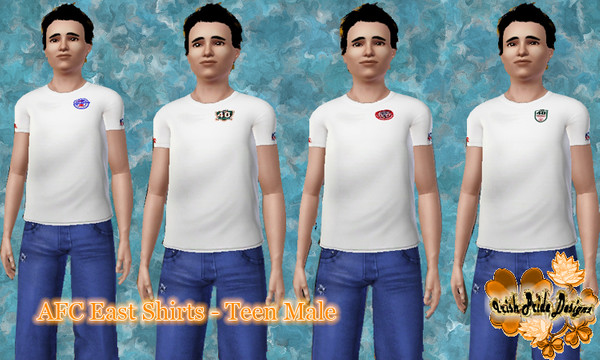 The Sims Resource - NFL Shirts - AFC East Teen