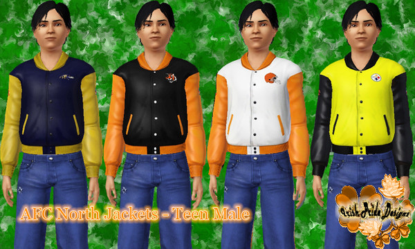 The Sims Resource - NFL Jackets - AFC North Teen