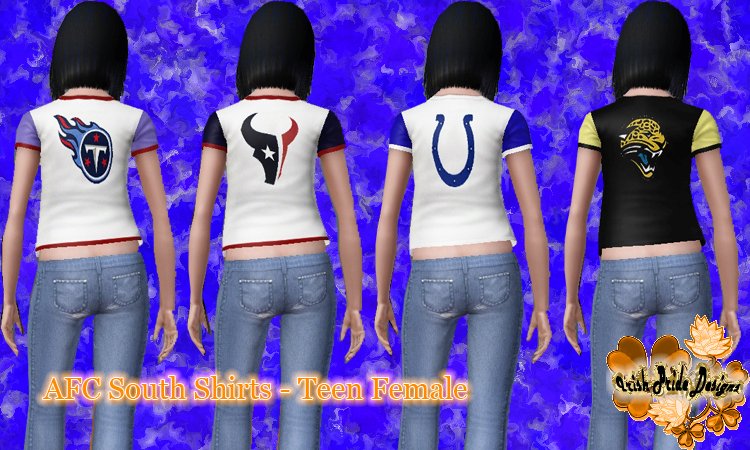 The Sims Resource - NFL Shirts - AFC South Teen Female
