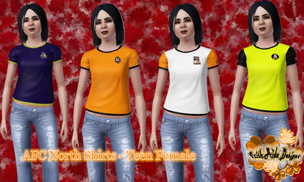 The Sims Resource - NFL Shirts - AFC North Teen Female