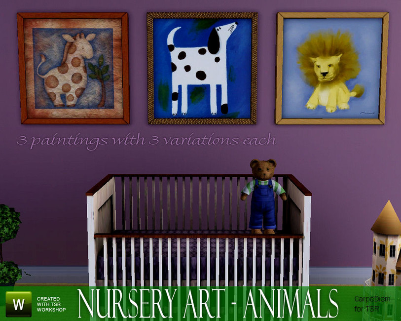 The Sims Resource - CD_Nursery Art Animals