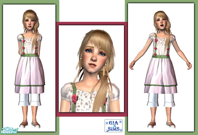 The Sims Resource | Pink bloomers dress