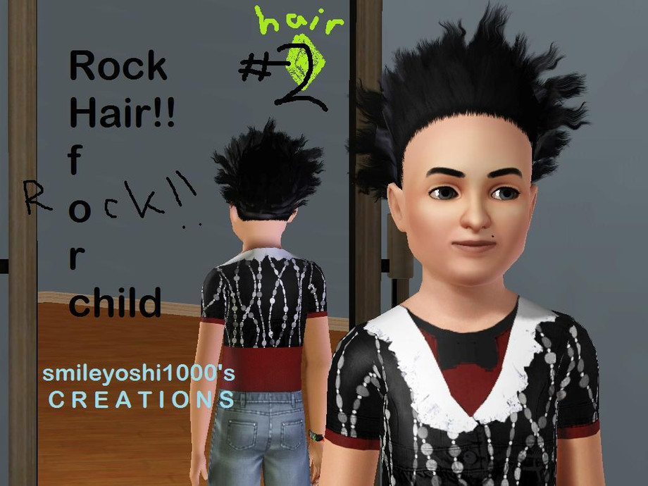 The Sims Resource | Rock Hair (child)