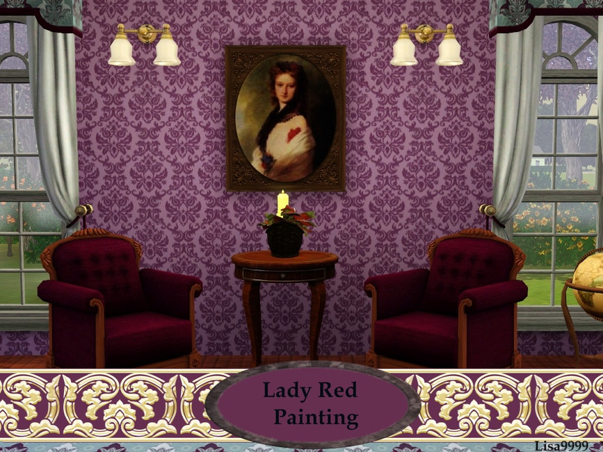 The Sims Resource - Lady Red Painting
