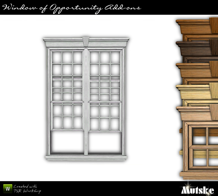 The Sims Resource - Window Colonial 2x1 Tall Open Double Hung