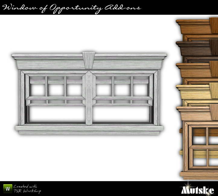 The Sims Resource - Window Colonial 2x1 Privat Open Double Hung