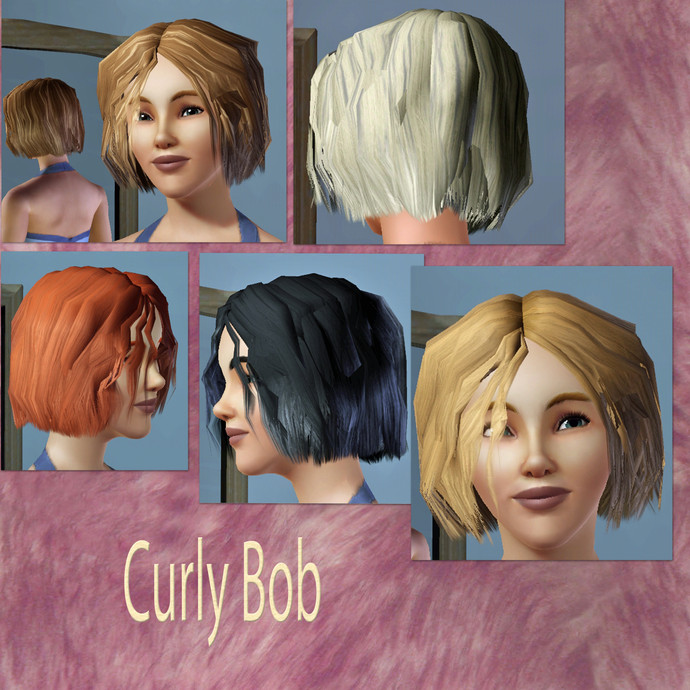 The Sims Resource | Curly Bob