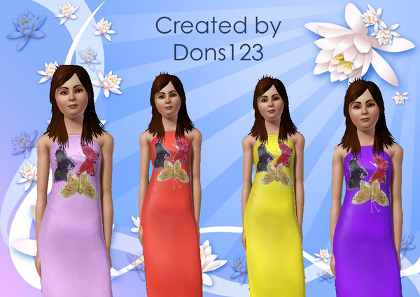 The Sims Resource | Beautiful Butterfly Dress