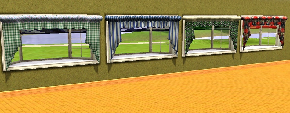 The Sims Resource - Curtain bay window plain