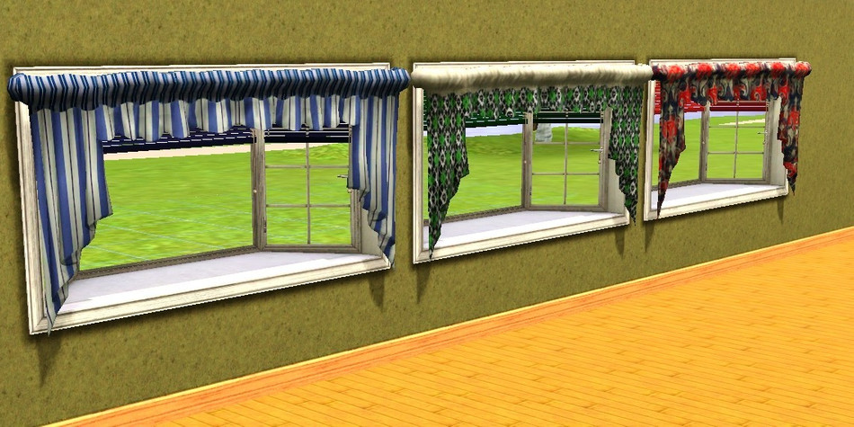 The Sims Resource - Curtain bay window plain