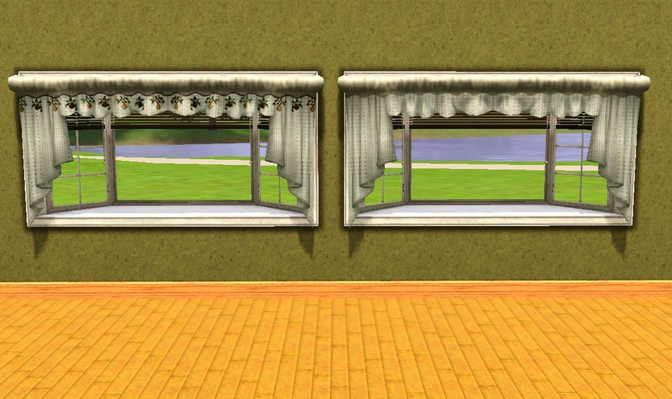The Sims Resource - Curtain bay window plain